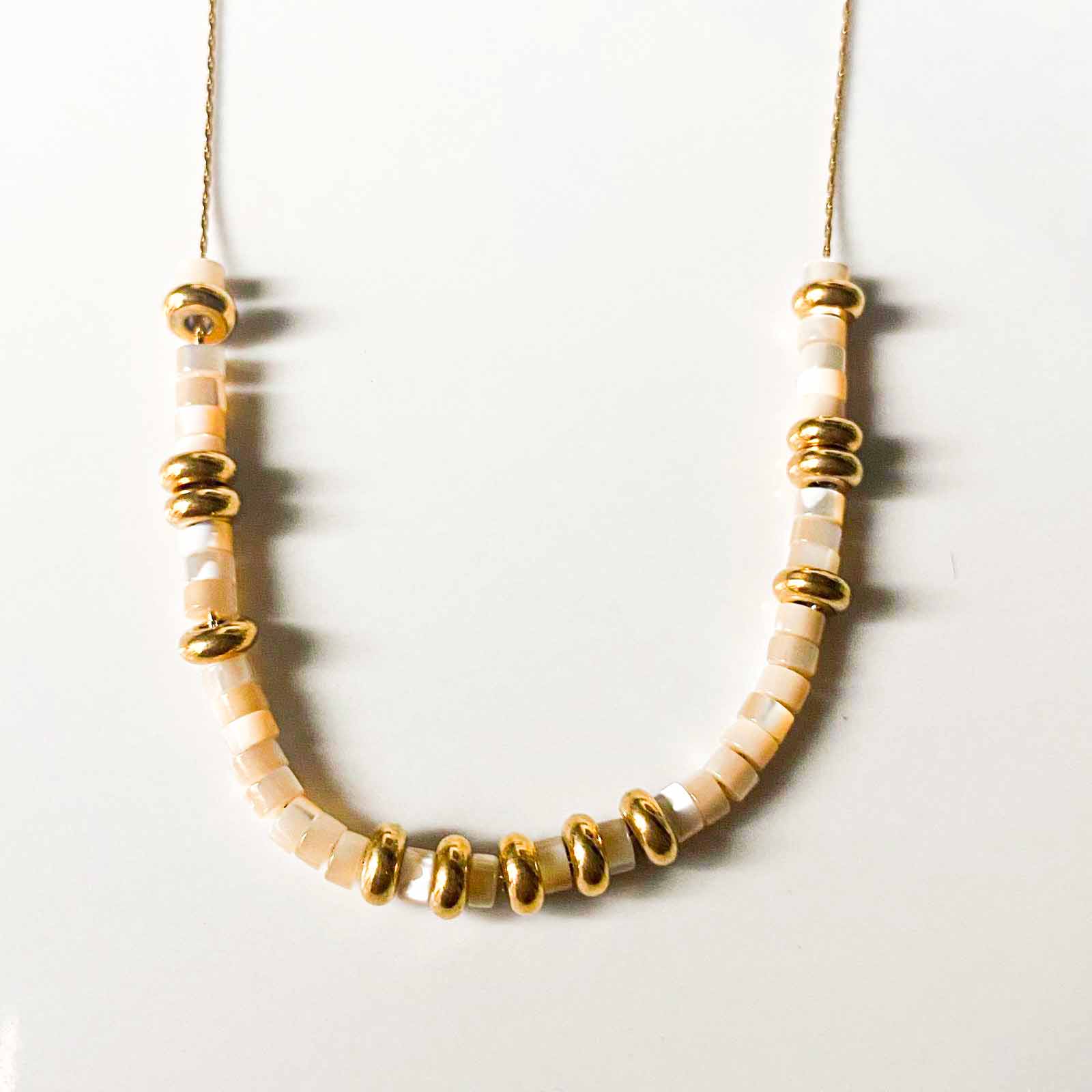 Collier Candy Beige – Litchi Bijoux