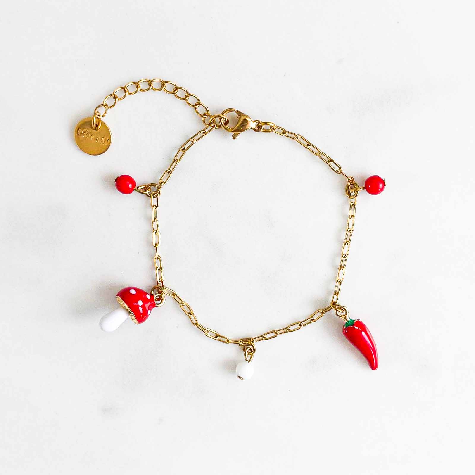 Bracelet charms Sophie Rouge – Litchi Bijoux